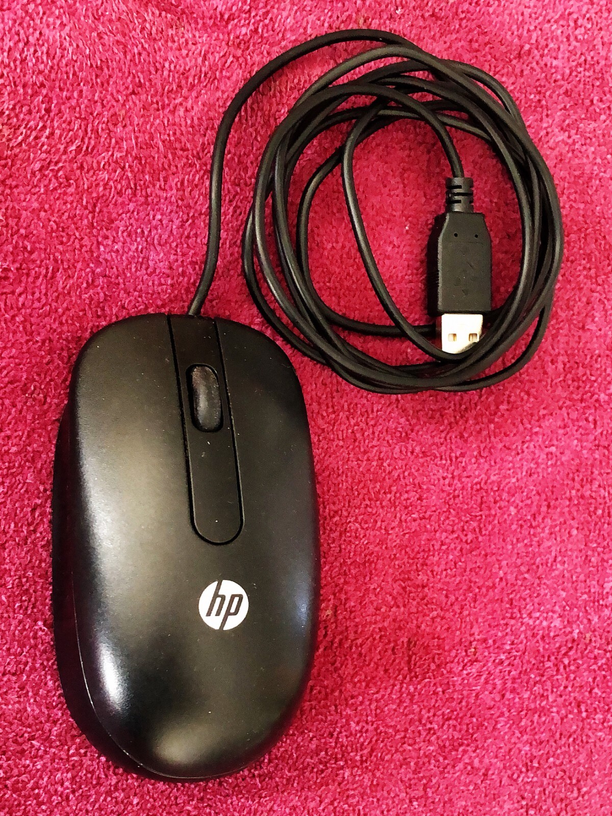 HP Wired 2-Button Optical USB Mouse - Black (672662-001) - Used | eBay