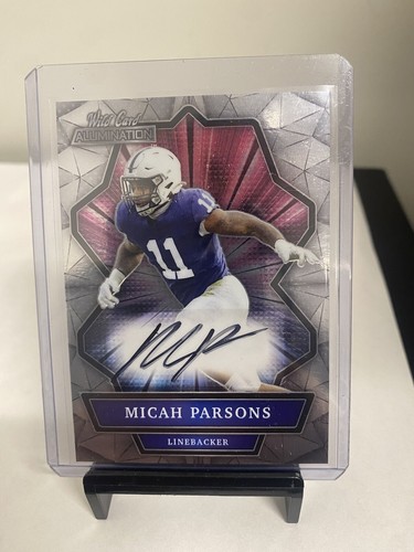 Micah Parsons 2021 Wild Card Alumination - Autographs Black Ink Penn St ...