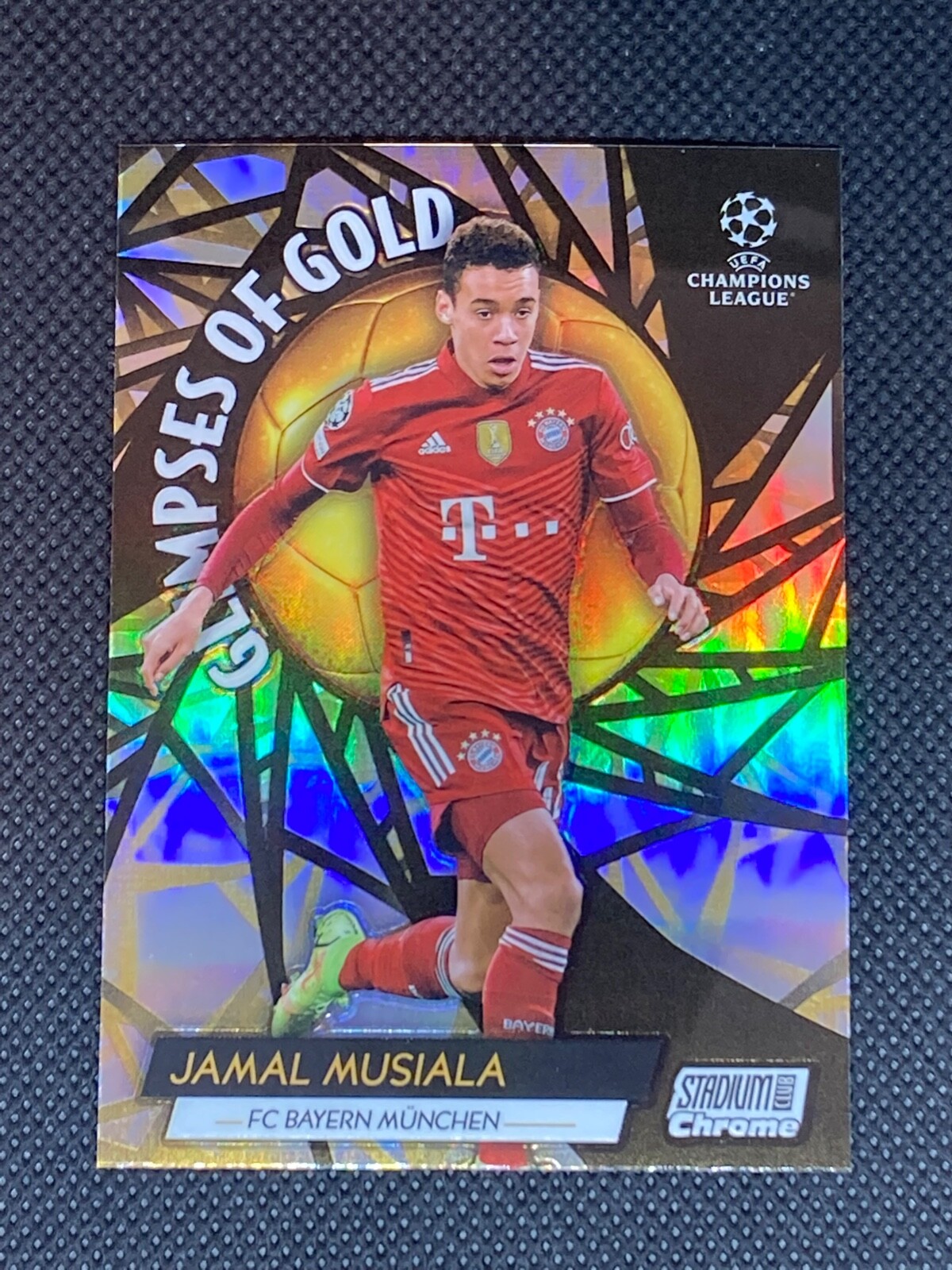 Jamal Musiala 2021-22 Topps Stadium Club Chrome UCL Glimpses Of Gold # ...