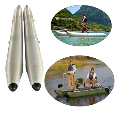 Pair of Inflatable 0.9mm PVC 10ft. Fishing River Pontoon Raft Boat ...