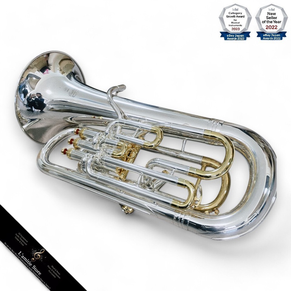 YAMAHA YEP-842S & Case Euphonium Custom Series YEP842S 842 S Silver ...