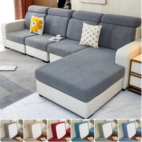 Jacquard Sofa Seat Cushion Cover Furniture Protector T-shaped Sofa ...