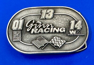 Mb2 Motorsports Ginn Racing Vintage Solid Pewter Nascar Race Car Belt ...