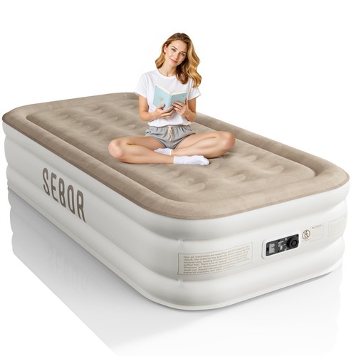 Air Mattress Twin with Built-in Pump 18", Comfortable Self-Inflating ...