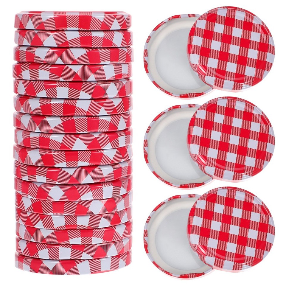 40 Pcs Regular Mouth Lids Jelly Caps Mason Jar Airtight Jam Canning ...