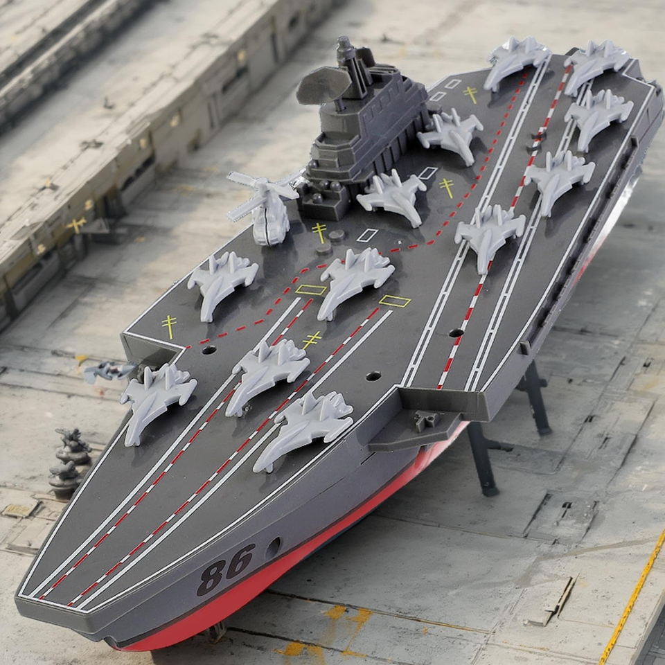 Remote Controlled Warship Battleship Aircraft Carrier 10Km/H 4WD 2.4G ...