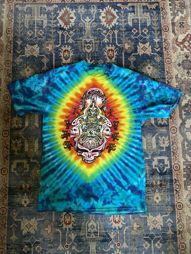 Tye Dye Jerry Garcia Jester 1986 Grateful Dead Shirt Mens Sz S/M ...
