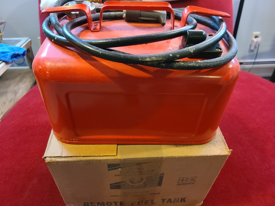 Vintage Mercury Quicksilver 3 Gallon Metal Fuel Gas Can Boat Marine ...