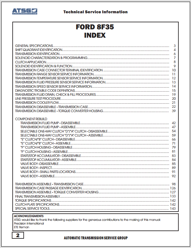 Ford/Lincoln 8F35 8-Speed FWD Transmission Teardown Rebuild Service ...