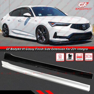 For 2023-2025 Acura Integra DE4 GF Bodykit V1 Pearl White Side Skirt ...