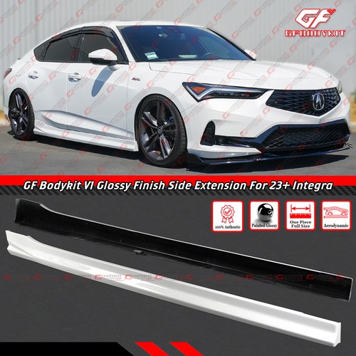 For 2023-2025 Acura Integra DE4 GF Bodykit V1 Pearl White Side Skirt ...