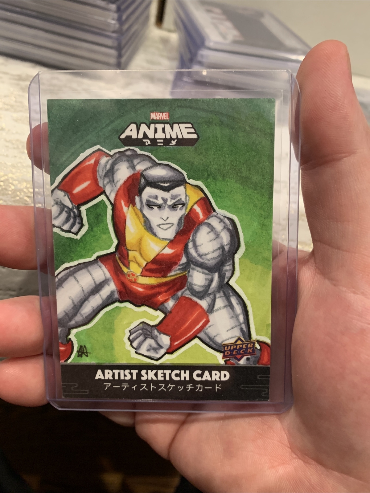 2020 Upper Deck Marvel Anime Sketch Cards Adam Angel #NNO Auto Colossus ...