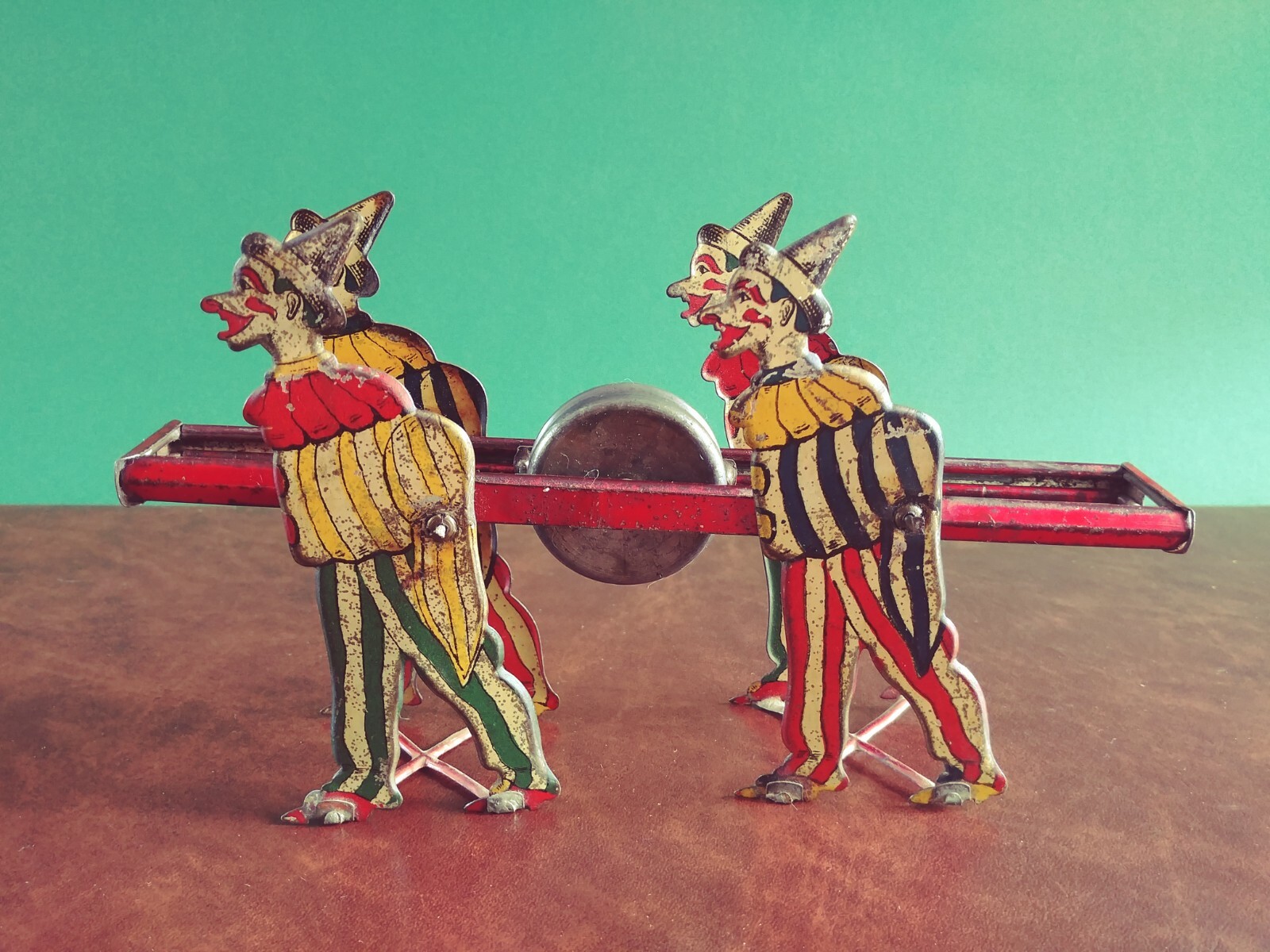 Rare 1910's France Tin Gyroscope Acrobat Circus Clowns Tinplate Marklin ...