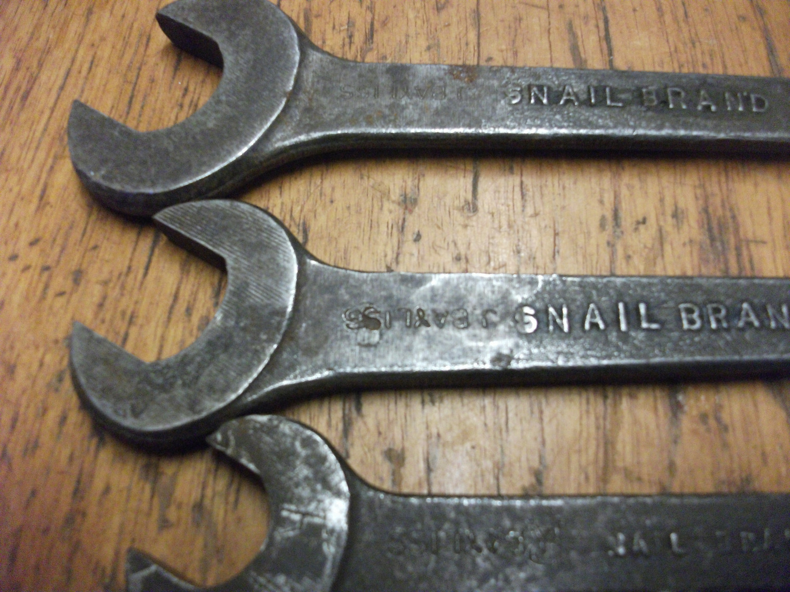 3 Vintage 1945 Snail Brand Open Ended Spanners ClassicTools sizes as ...