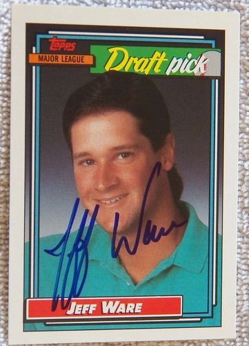 Toronto Blue Jays Jeff Ware Signed 1992 Topps Draft Pick Card Auto | eBay