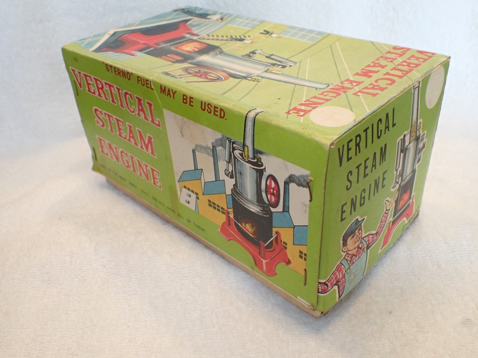 Vintage Marx Toys Vertical Steam Engine J-9010 and accessories in Box ...