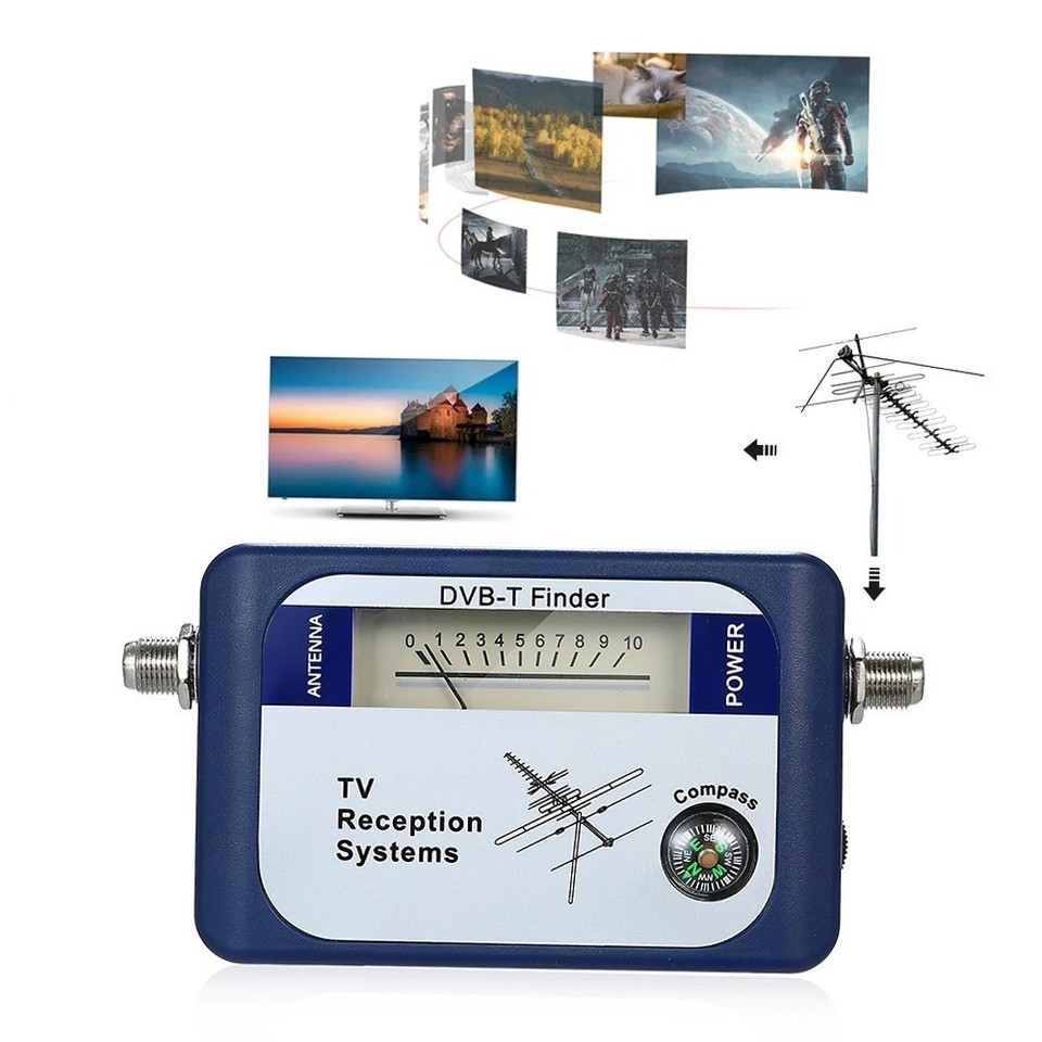 DVB-T TV Digital Aerial Terrestrial Signal Meter Antenna Finder Pointer ...