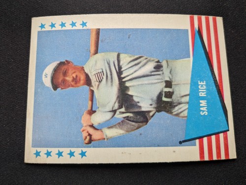 1961 Fleer Baseball Greats Card # 70 Sam Rice - Washington Senators (VG ...