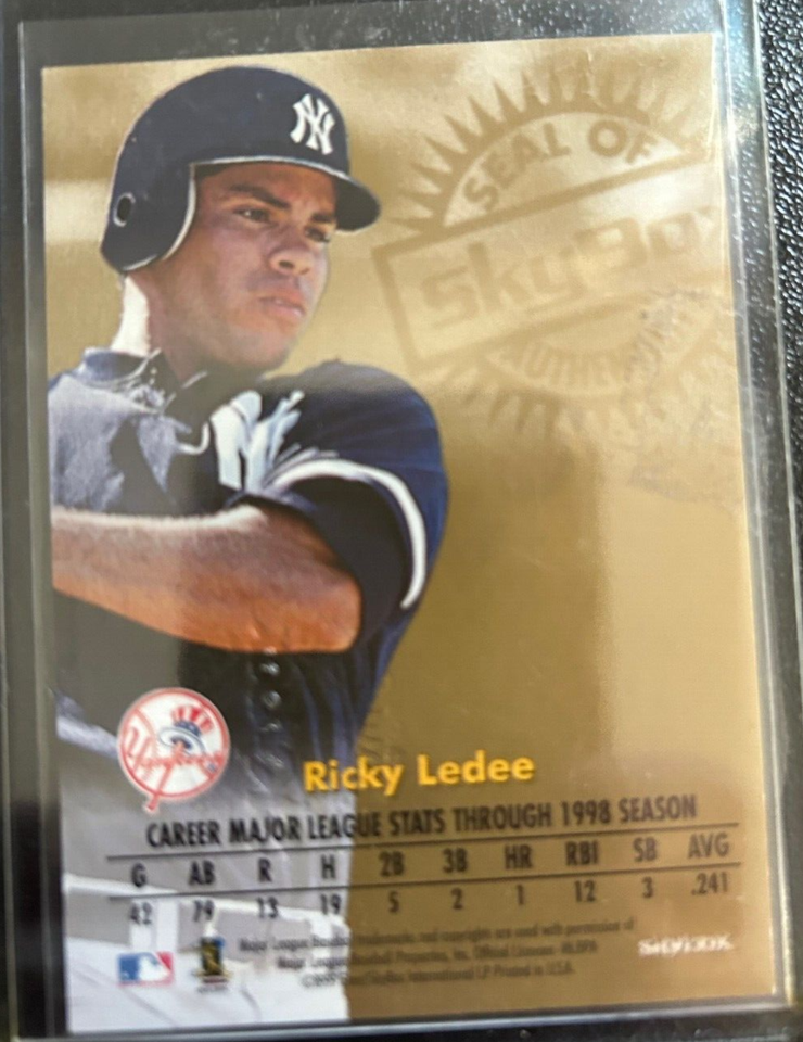 Ricky Ledee 1999 Skybox Autographics Black Ink Yankees | eBay