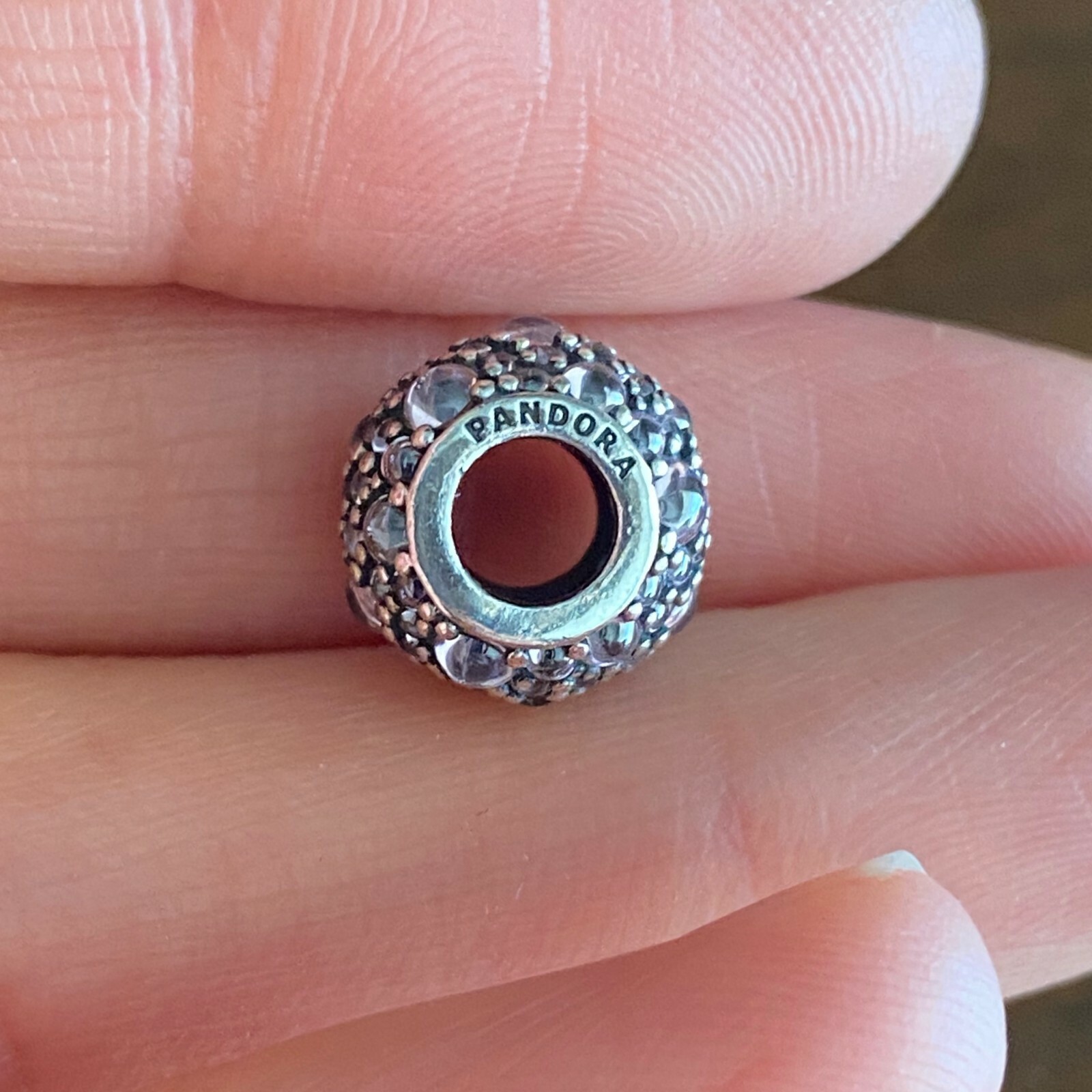 PANDORA Jewelry Charm Glittery Droplets Pink 791755PCZ for sale online ...