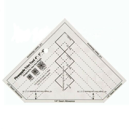 NON-SLIP The Pineapple Ruler NEW Quilting Ruler Pineapple Trim Tool MST ...