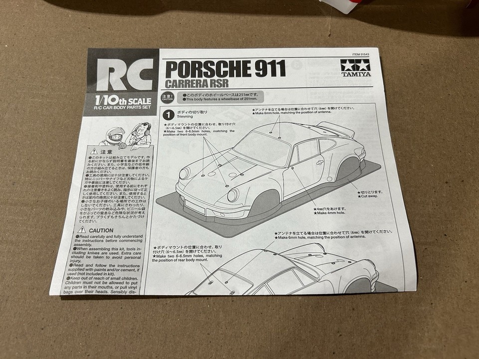 Tamiya 51543 1/10 RC Car Martini Racing Porsche 911 Carrera finished ...