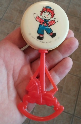 1974 Raggedy Ann & Andy Bobbs Merrill Baby Rattle Rare Collectible ...