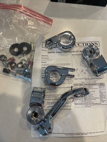HARLEY-DAVIDSON Billet Engine Guard Footpeg Mounting Kit 50957-02C | eBay