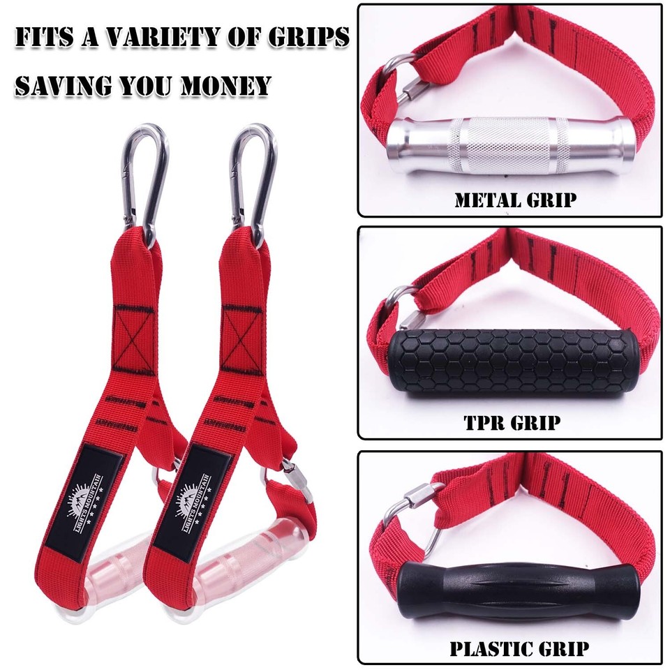 Gym Handles Grip Replaceable Straps Fitness Accessories for Cable ...