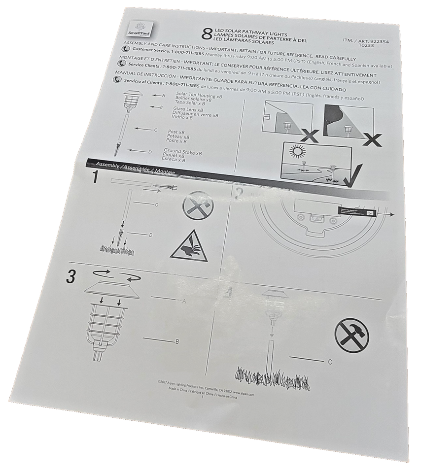 Alpan SmartYard LED Solar Pathway Lights (8 Pack) 12109102332| eBay