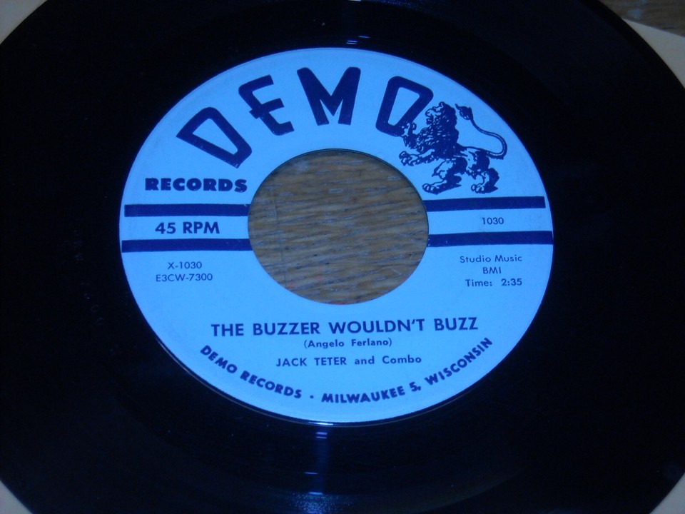 WISCONSIN 45'S. JACK TETER. FRAIDY CAT / BUZZER WON'T BUZZ. VG++. | eBay