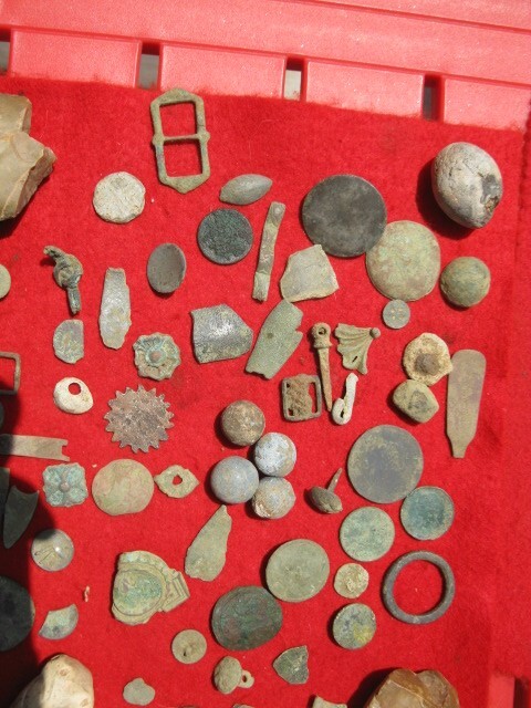 DETECTING FINDS ASSORTED LARGER LOT REV WAR COLONIAL GEORGIAN ONWARDS ...