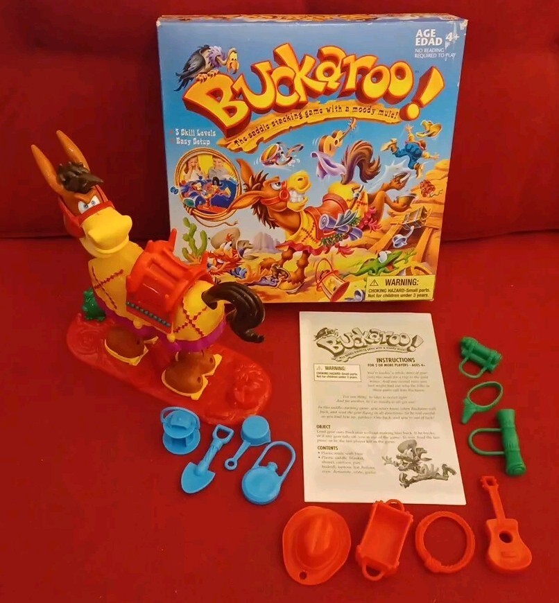 2004 Milton Bradley MB Buckaroo! Saddle Stacking Board Game COMPLETE | eBay