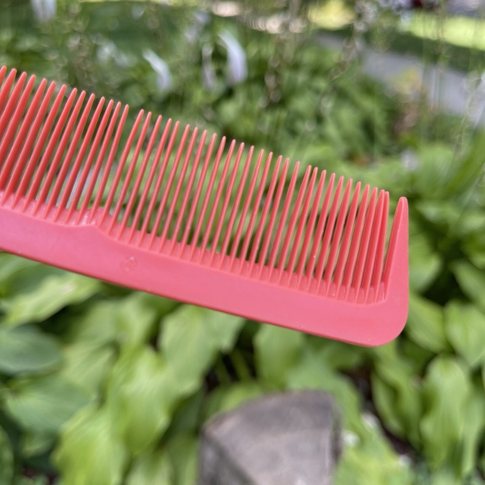 Vintage 1978 Unbreakable Vistron Pro Comb #1125 Purse Travel USA Red ...
