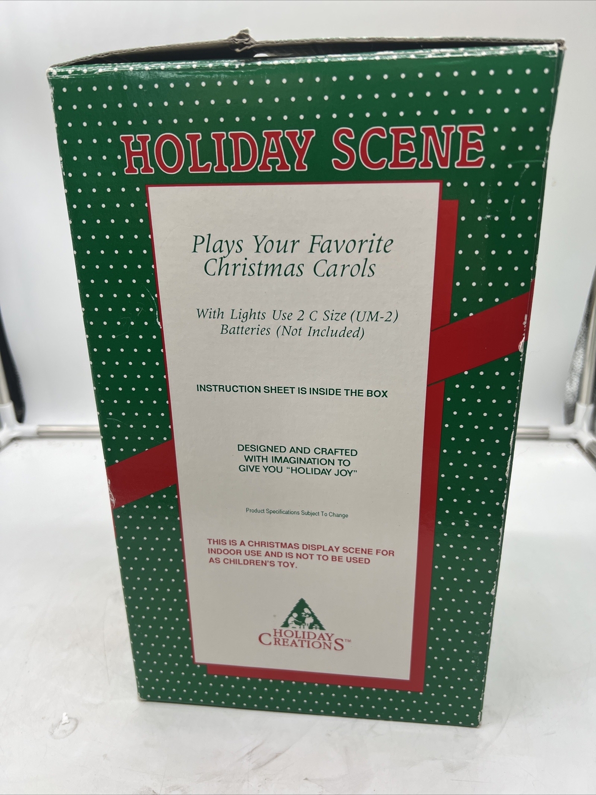 Vintage Holiday Creations Holiday Scene Santa Down The Chimney Noel ...