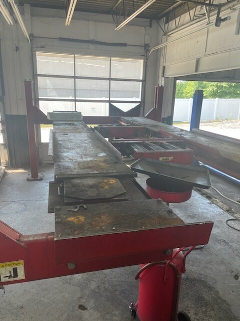 alignment machine hunter 4 post lift rack machine and rack | eBay
