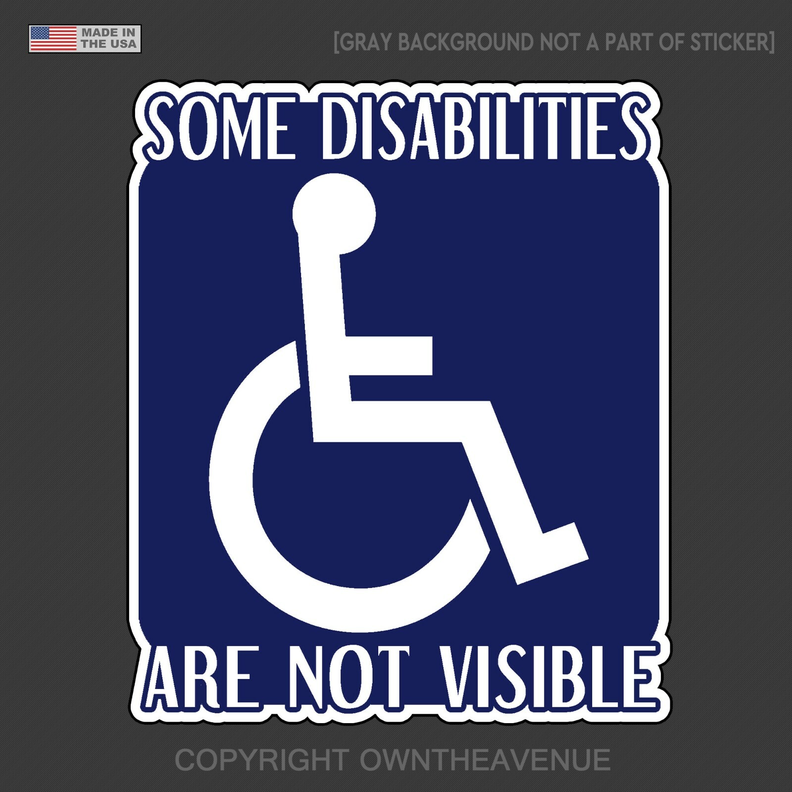 Some Disabilities Are Not Visible Handicapped Handicap Logo Bumper ...