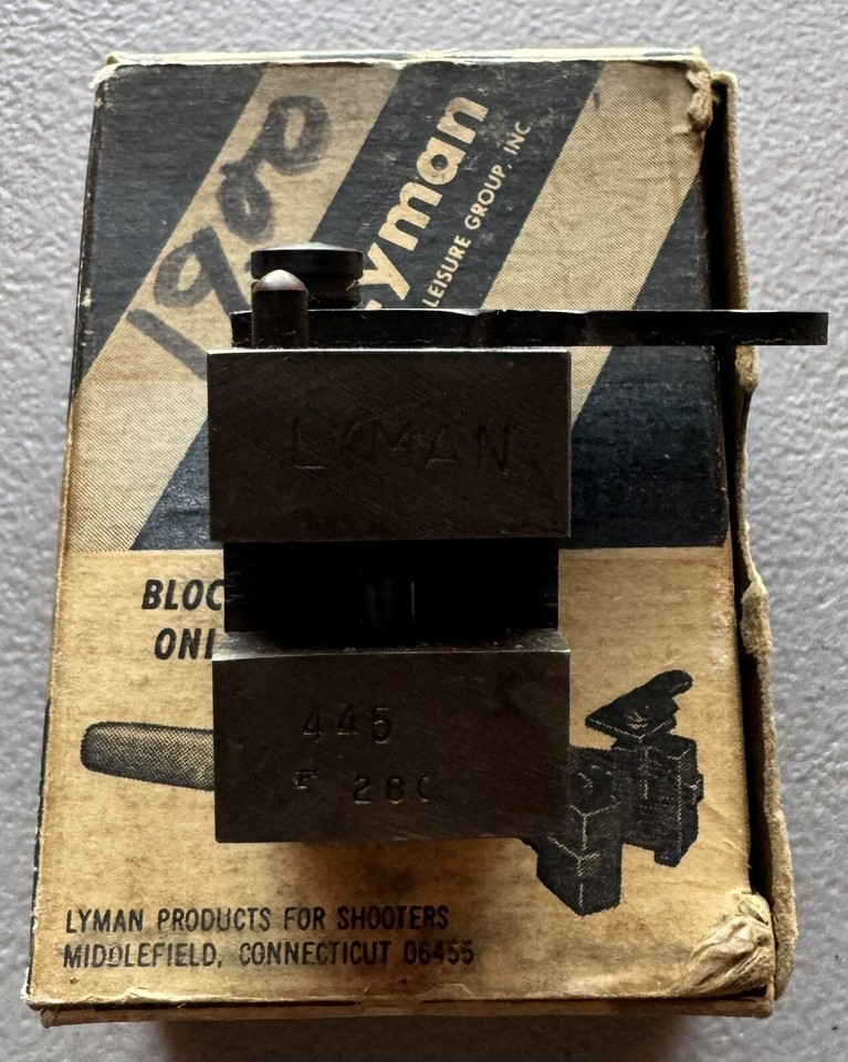 LYMAN 445 RB SINGLE CAVITY ROUND BALL BULLET MOULD BLOCKS | eBay