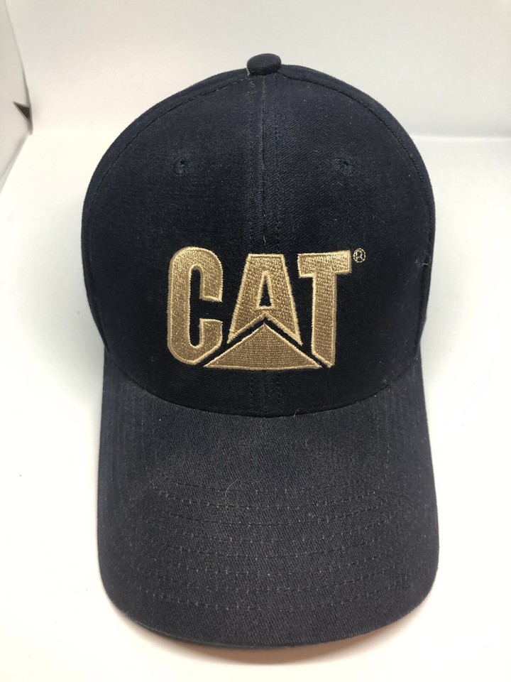 caterpillar Cat Hat Blue Gold Basball Cap c37 | eBay