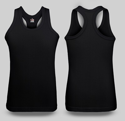 1 or 2 MENS GYM VEST BODYBUILDING MUSCLE STRINGER RIBBED VEST RACERBACK ...