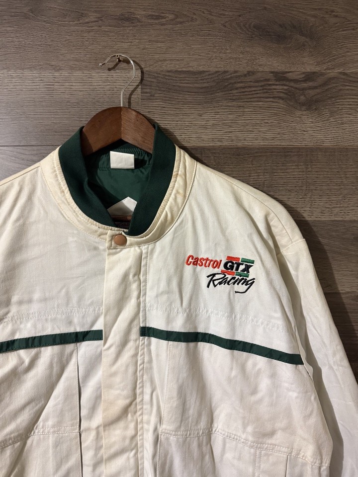 Vintage 1990s NHRA Drag Racing Pit Crew Uniform Jacket (L) Castrol GTX ...