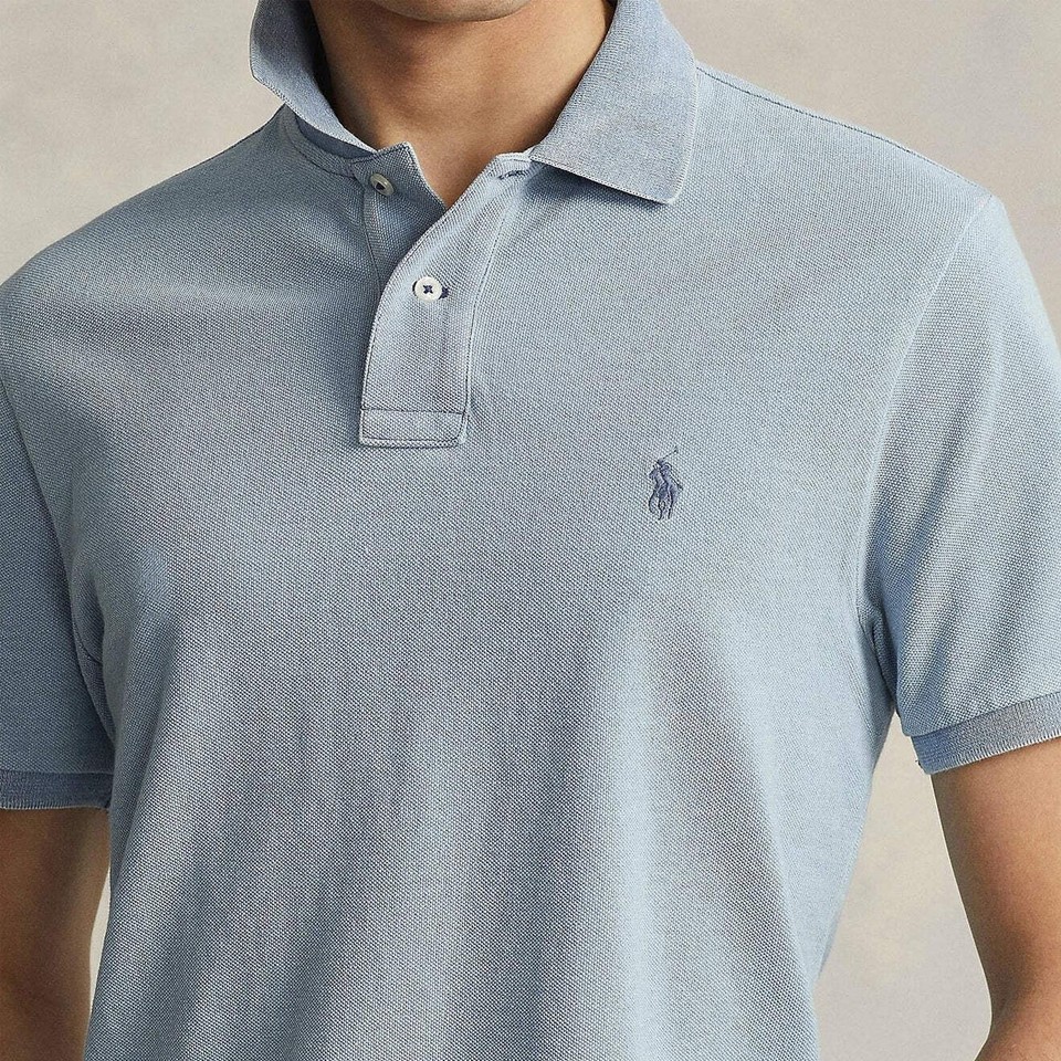 Polo Ralph Lauren The Iconic Mesh Polo Shirt Modern Blue Heather | eBay