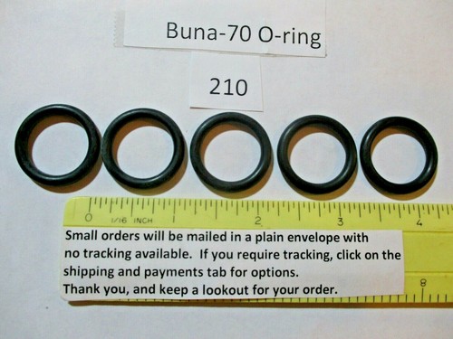 210 O-ring 3/4" ID x 1" OD x 1/8" thick. Buna-70. Quan 5. | eBay