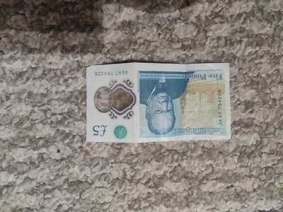 AK47 £5 Note Genuine Banknote GBP Five Pound Real Note RARE Serial ...