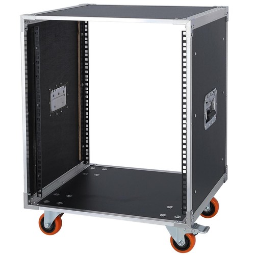 Wikrock SC01-12U Audio / Video 12 Space Rack on Wheels 36" High Black ...