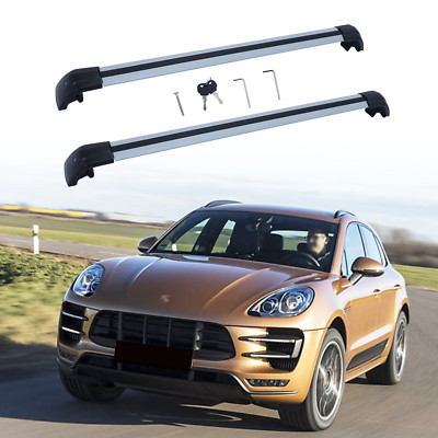 165lbs Anti-Theft Roof Racks Cross Bars for Porsche Macan 2014-2024 ...
