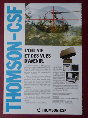 1987 PUB THOMSON-CSF GERFAUT GRIFFON RADAR GAZELLE HELICOPTERE FRENCH ...