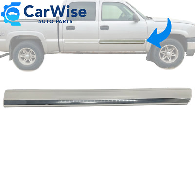 Front Passenger Side Door Molding For 2003-2007 Chevy Silverado GROOVE ...