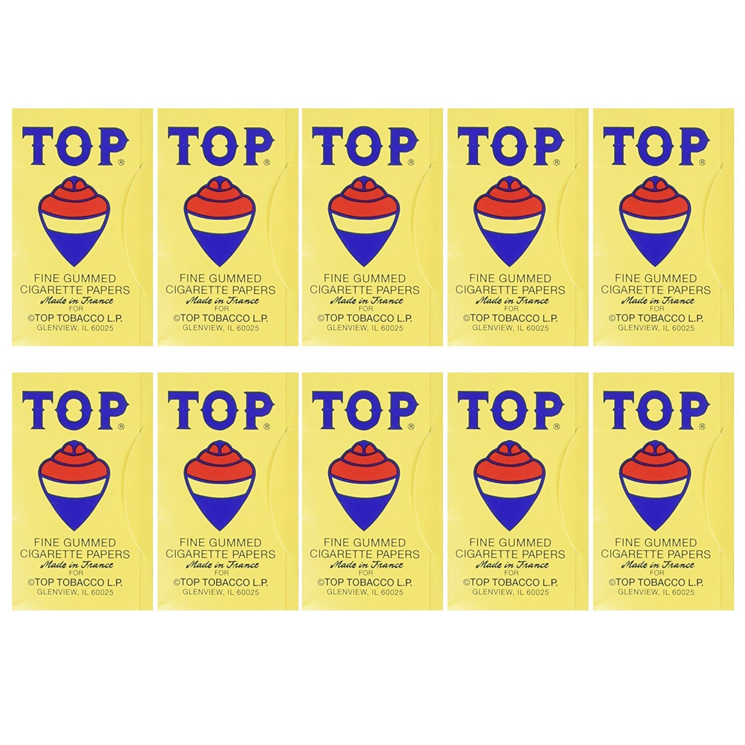 Top Rolling Papers - 70mm Single Wide Cigarette Papers - Package of 10 ...
