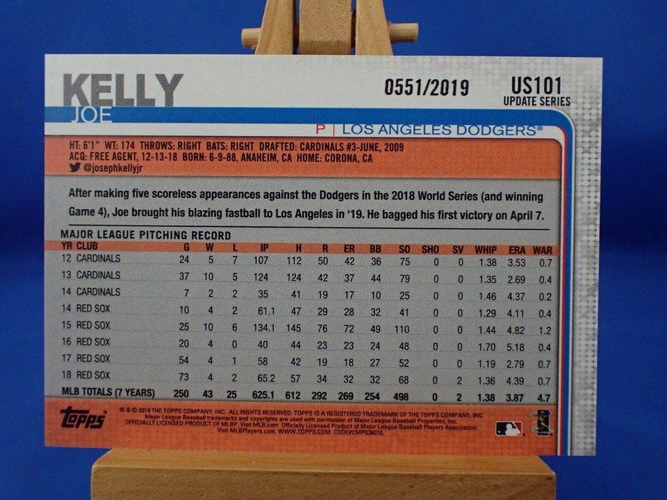 Topps Update 2019 Gold /2019 Joe Kelly | eBay